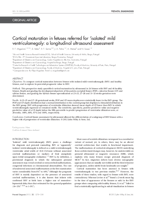 (PDF) Cortical maturation in fetuses referred for ‘isolated’ mild ...
