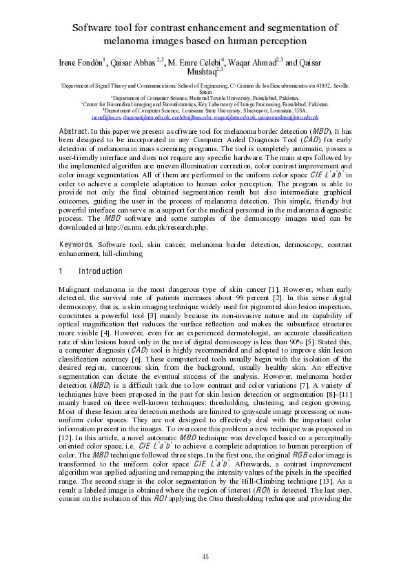 (PDF) Software tool for contrast enhancement and segmentation of ...