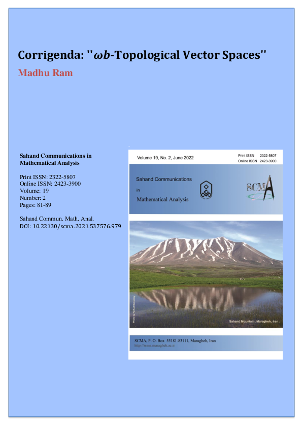 (PDF) Corrigenda: "ωb−Topological Vector Spaces"
