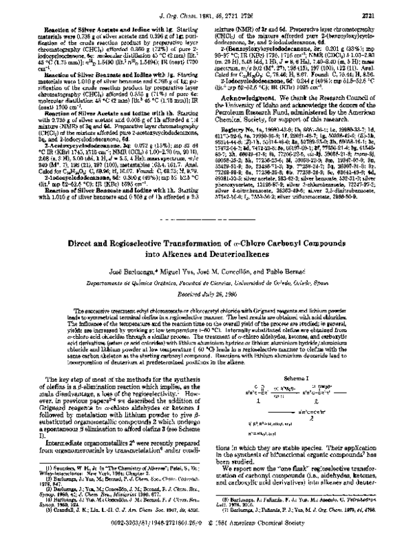 (PDF) Direct and regioselective transformation of .alpha ...