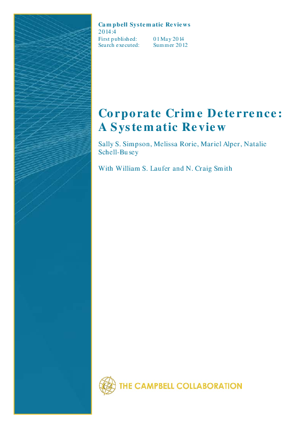 (PDF) Corporate Crime Deterrence: A Systematic Review