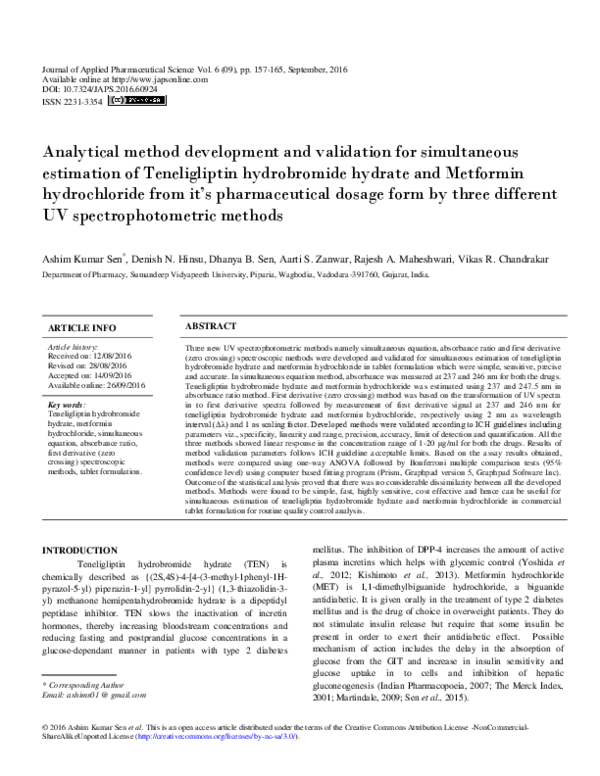 Pdf Analytical Method Development And Validation Of Hydrocortisone And Miconazole Simultaneous