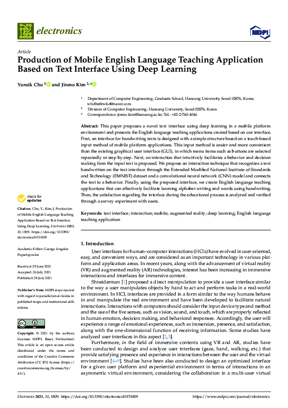 (PDF) Production of Mobile English Language Teaching Application Based ...