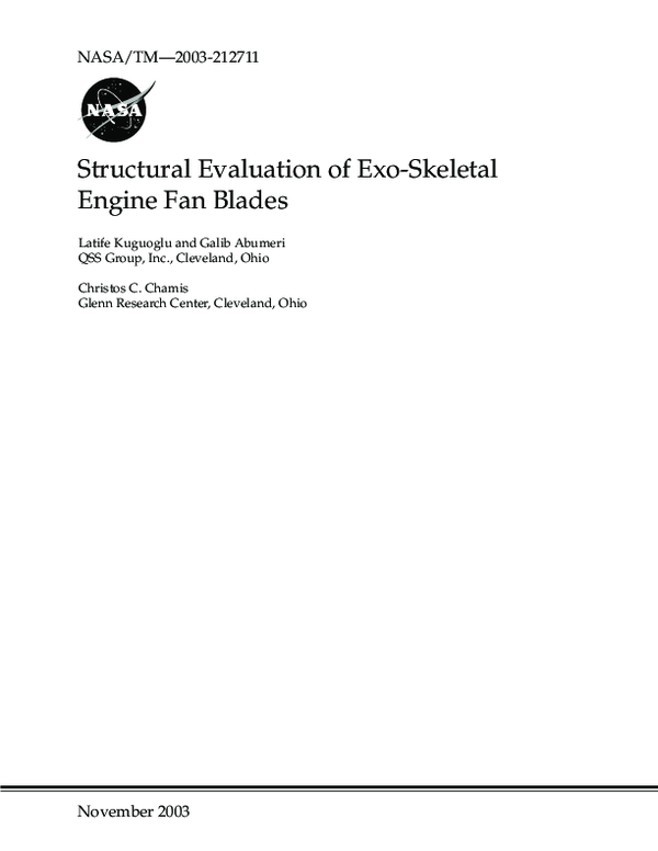 (PDF) Structural Evaluation of Exoskeletal Engine Fan Blades