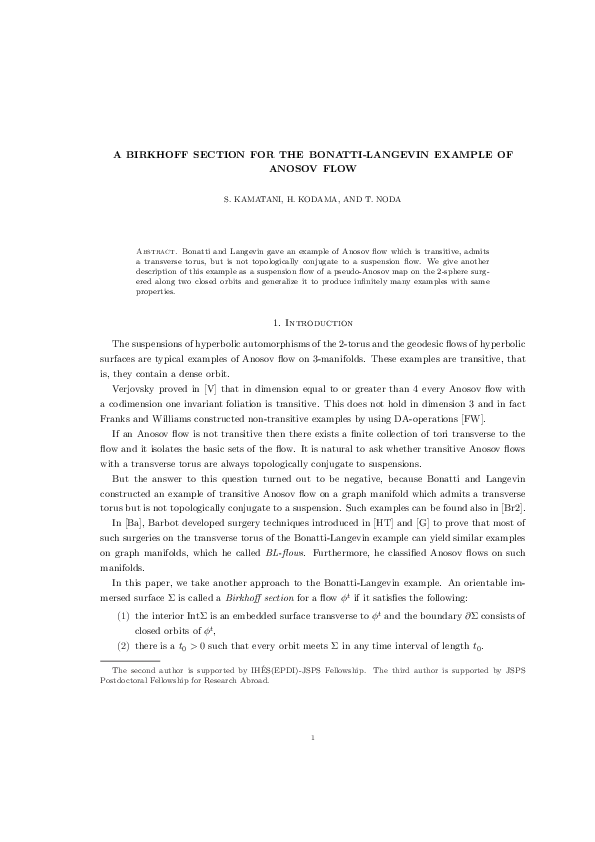 (PDF) A Birkhoff Section for the Bonatti-Langevin Example of Anosov ...