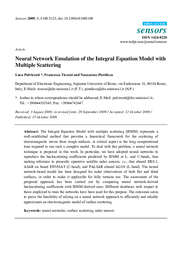 (PDF) Neural Network Emulation of the Integral Equation Model with ...