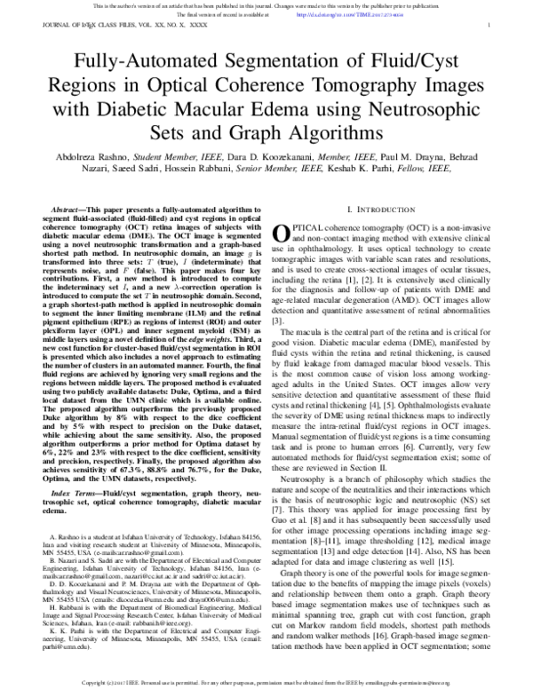 (PDF) Fully-Automated Segmentation of Fluid/Cyst Regions in Optical Coherence Tomography Images ...