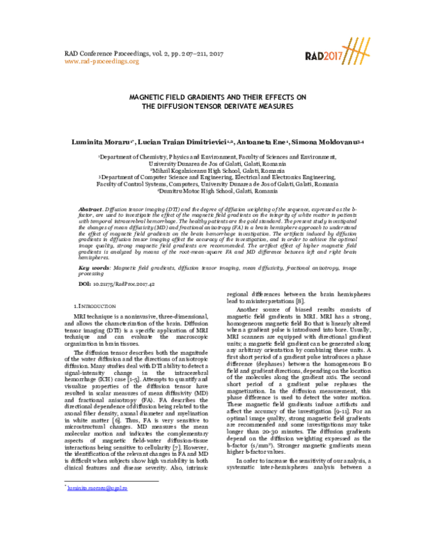 (PDF) Magnetic Field Gradients and Their Effects on the Diffusion ...