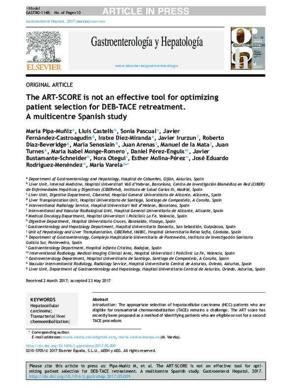 (PDF) The ART-SCORE is not an effective tool for optimizing patient ...