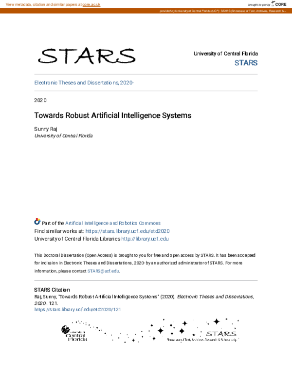 (PDF) Towards Robust Artificial Intelligence Systems