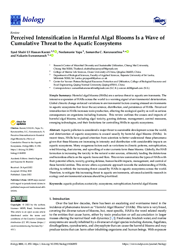 (PDF) Perceived Intensification in Harmful Algal Blooms Is a Wave of ...