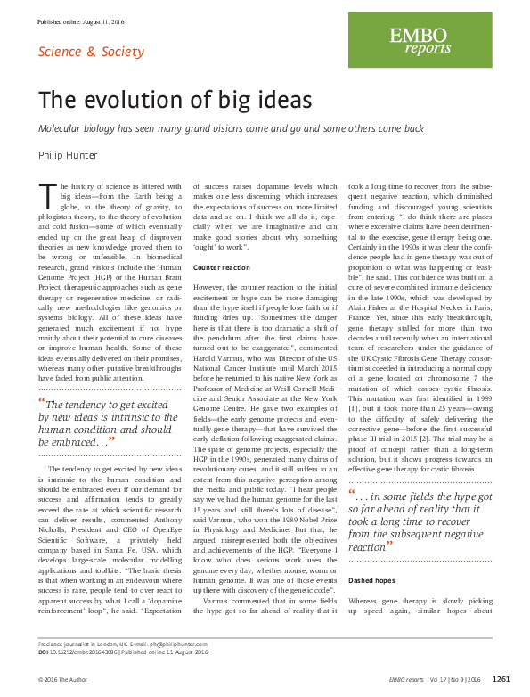 (PDF) The evolution of big ideas
