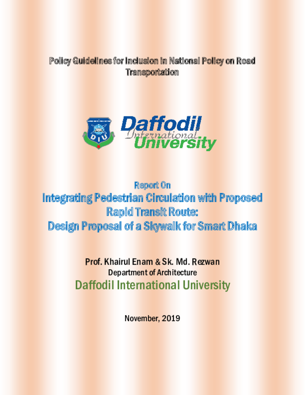 Integrating Pedestrian Circulation with Proposed Rapid Transit Route ...