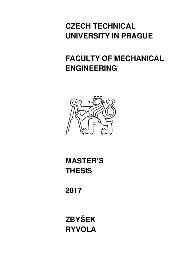 (PDF) Czech Technical University in Prague Faculty of Mechanical ...
