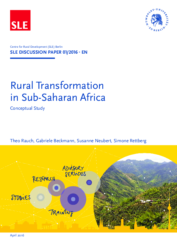 (PDF) Rural Transformation in Sub-Saharan Africa