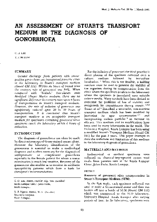 (PDF) Transport of of Stuart's Diagnosis an Assessment