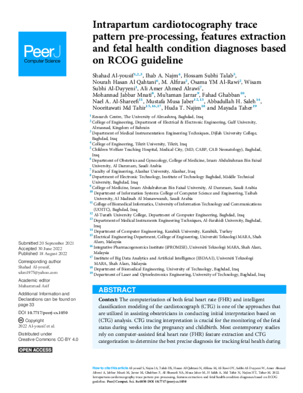 (PDF) Intrapartum cardiotocography trace pattern pre-processing ...