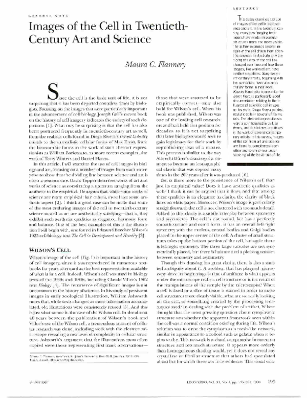 (PDF) Images of the Cell in 20th-Century Art and Science