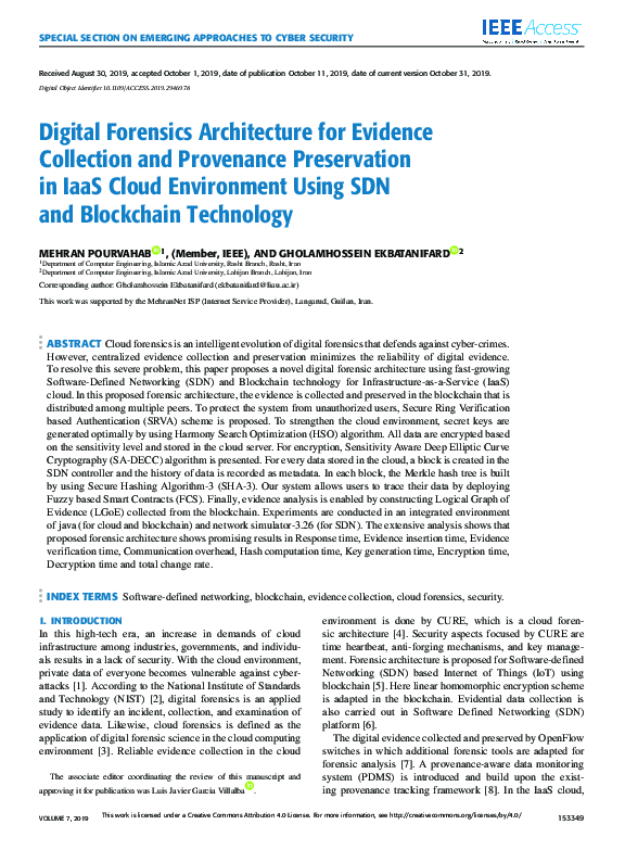 (PDF) Digital Forensics Architecture for Evidence Collection and Provenance Preservation in IaaS ...