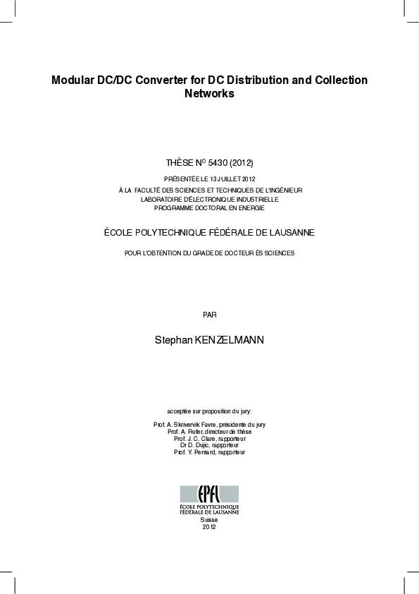 (PDF) Modular DC/DC Converter for DC Distribution and Collection Networks