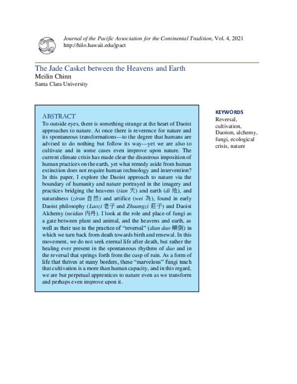 (PDF) The Jade Casket between the Heavens and Earth