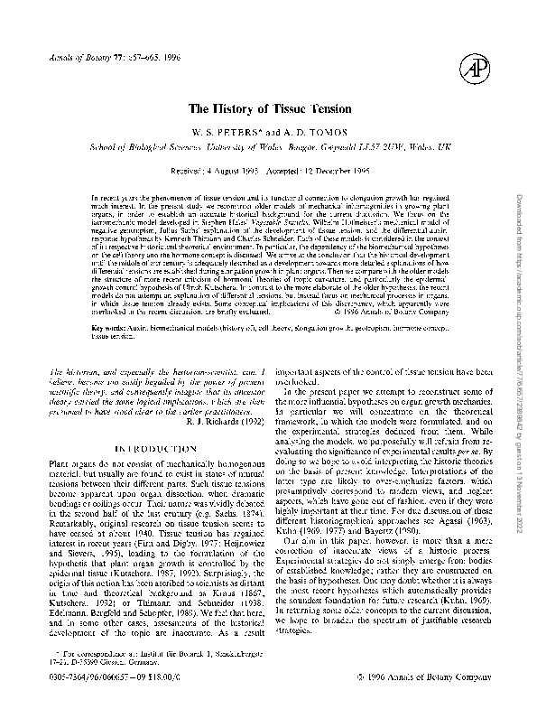 The History of Tissue Tension