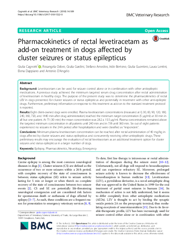 (PDF) Pharmacokinetics of rectal levetiracetam as add-on treatment in ...