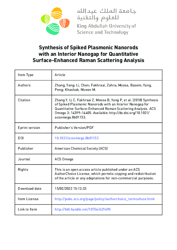 (PDF) Plasmonic Nanogap-Enhanced Raman Scattering with Nanoparticles