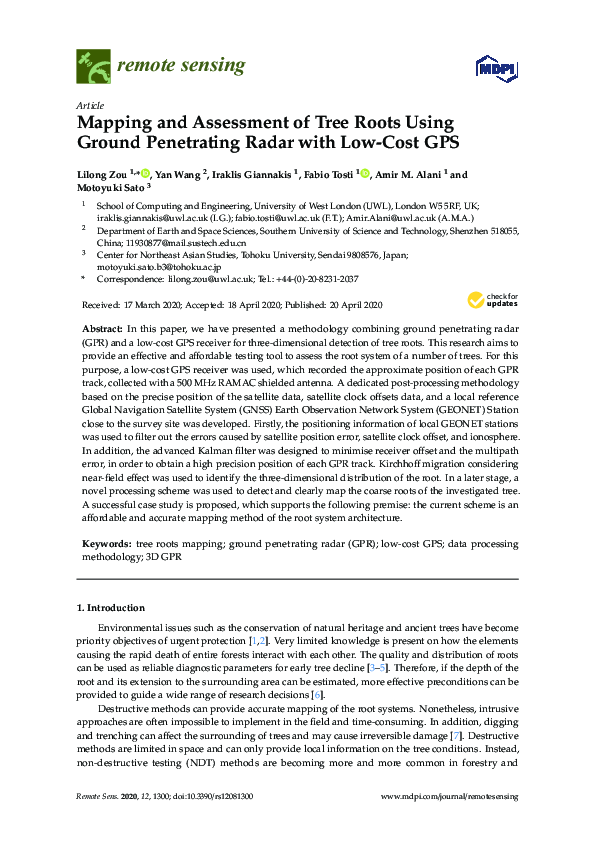 (PDF) Mapping and Assessment of Tree Roots Using Ground Penetrating ...