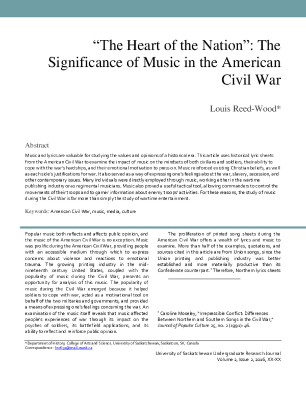 (PDF) “The Heart of the Nation”: The Significance of Music in the ...