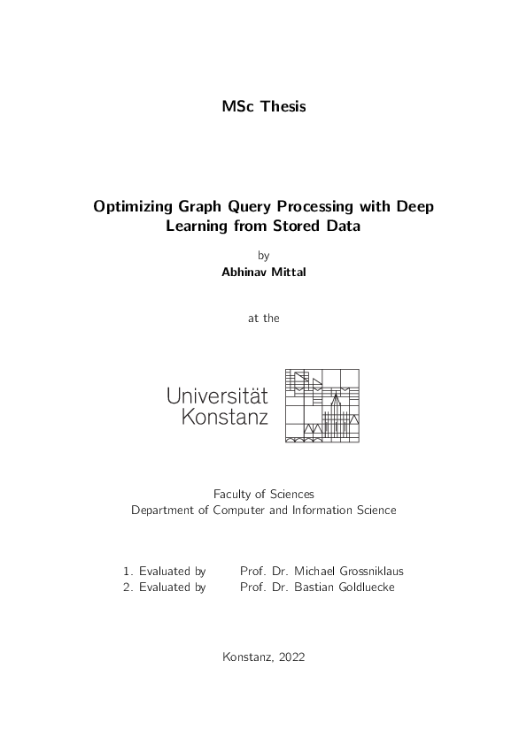(PDF) MSc Thesis Optimizing Graph Query Processing with Deep Learning from Stored Data