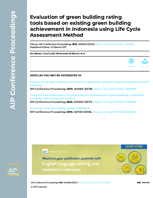 Pdf Evaluation Of Green Building Rating Tools Based On Existing Green