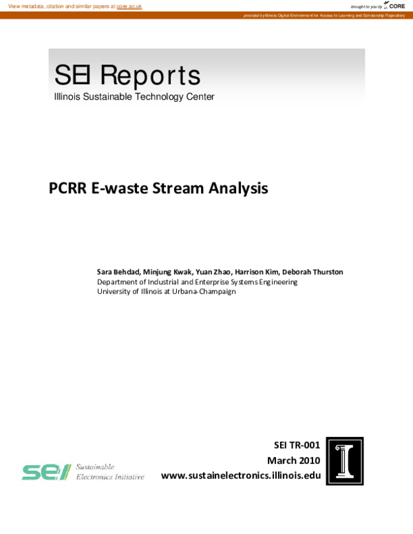 (PDF) PCRR E-waste stream analysis