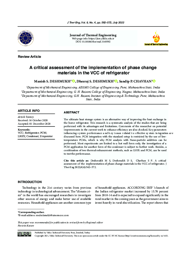 (PDF) A critical assessment of the implementation of phase change ...