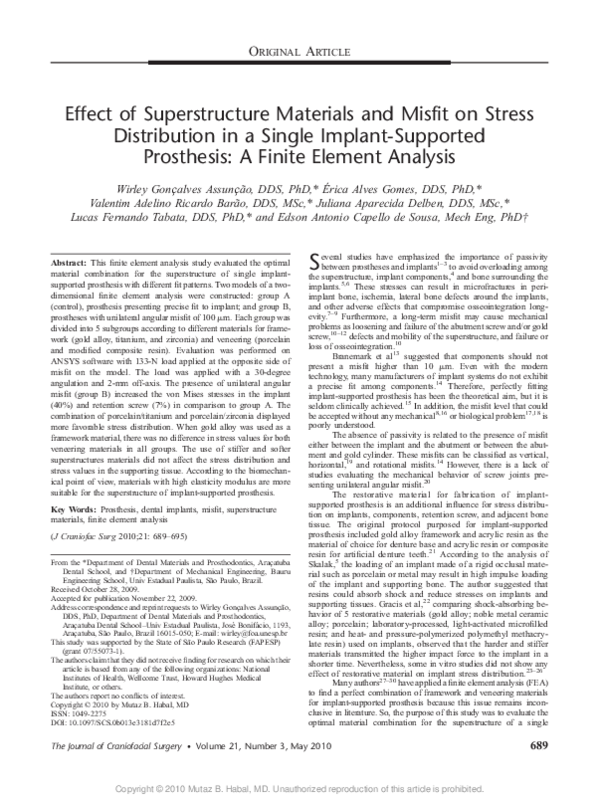(PDF) Effect of Superstructure Materials and Misfit on Stress ...