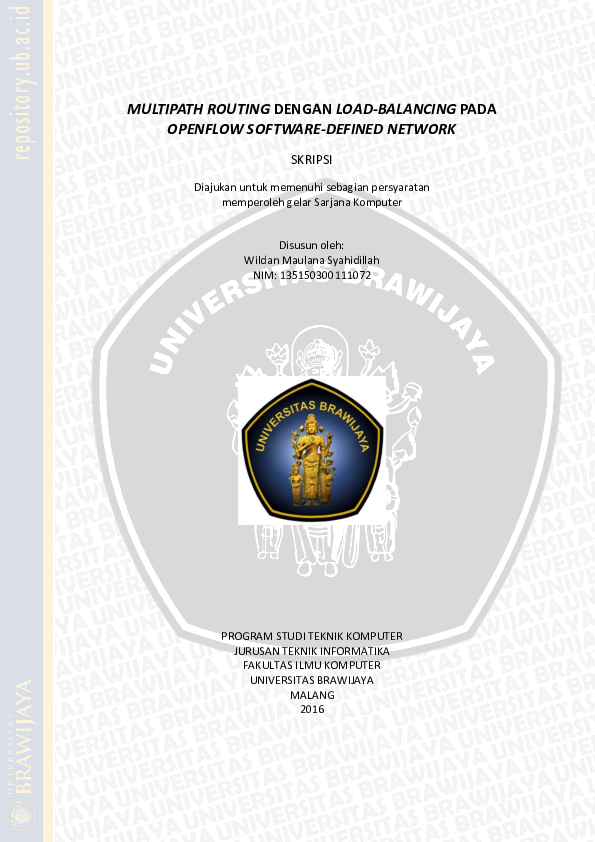 (PDF) Multipath Routing Dengan Load-Balancing Pada Openflow Software-Defined Network