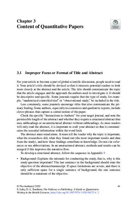 (PDF) Content of Quantitative Papers