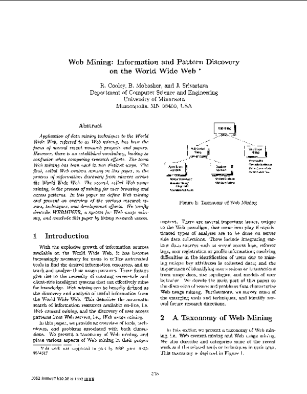 (PDF) Mining: Information and Pattern Discovery on the World Wide Web