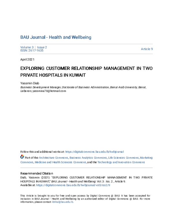 (PDF) Exploring Customer Relationship Management in Two Private ...