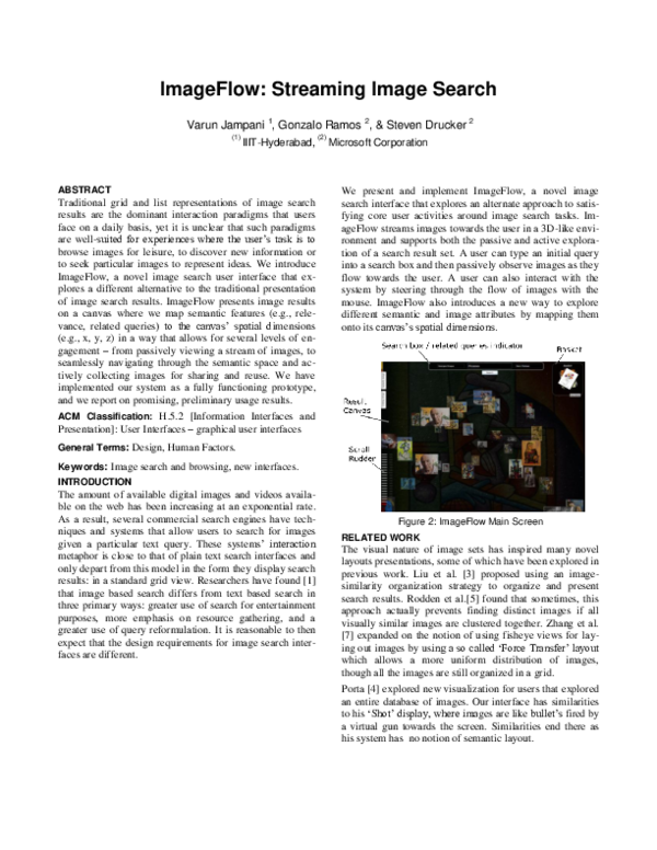 (PDF) ImageFlow: Streaming Image Search
