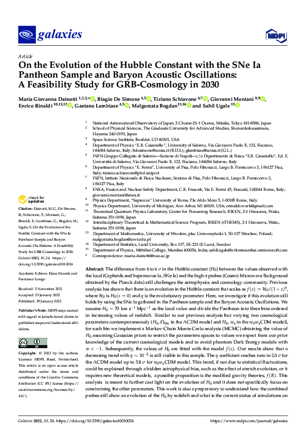 (PDF) On the Evolution of the Hubble Constant with the SNe Ia Pantheon ...