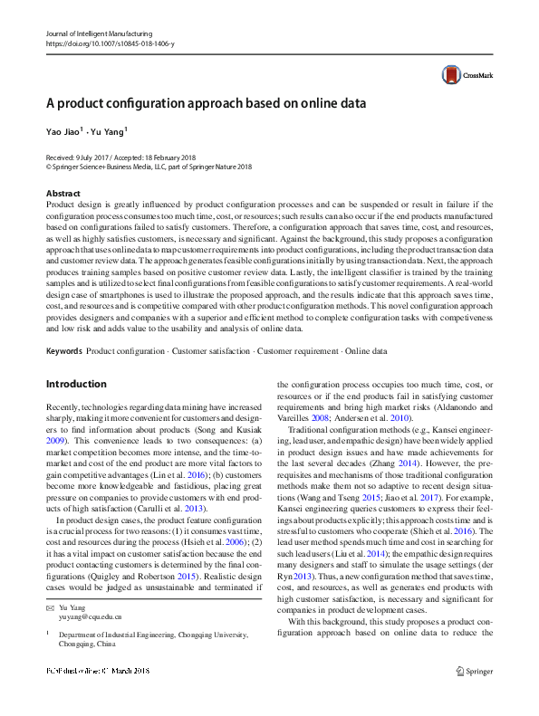 (PDF) A product configuration approach based on online data