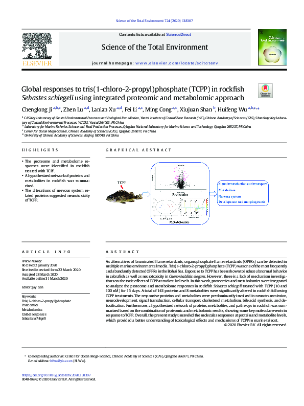 (PDF) Global responses to tris(1-chloro-2-propyl)phosphate (TCPP) in ...