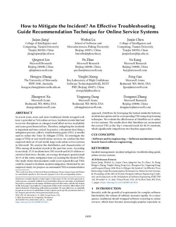(PDF) How to mitigate the incident? an effective troubleshooting guide ...