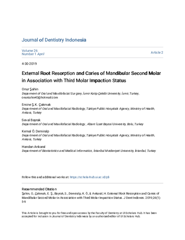 (PDF) External Root Resorption and Caries of Mandibular Second Molar in ...