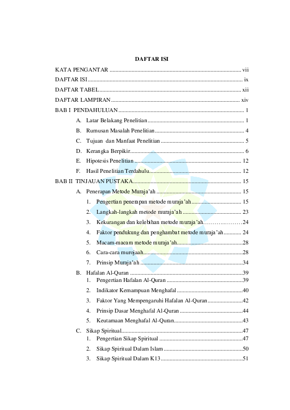 (PDF) Penerapan metode muraja’ah pembelajaran tahafidz dan pengaruhnya ...