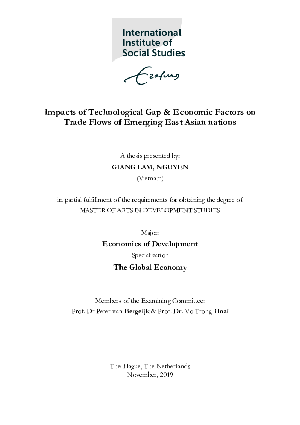 (PDF) Impacts of technological gap and economic factors on trade flows ...