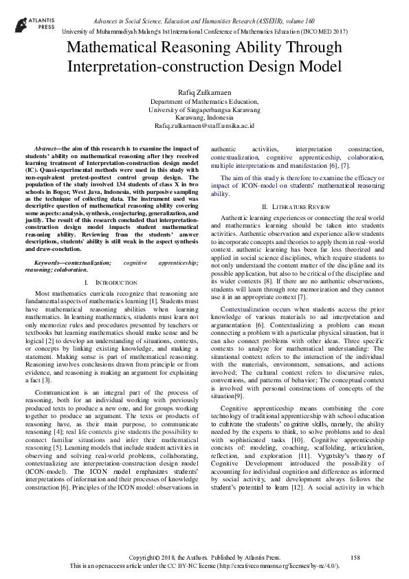 (PDF) Impact of IC Model on Mathematical Reasoning