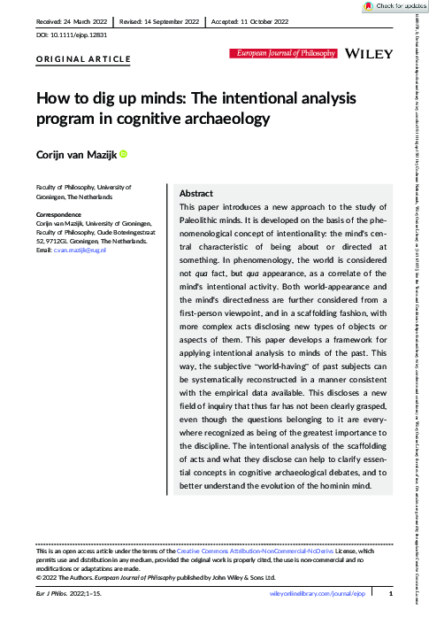(PDF) How to dig up minds: The intentional analysis program in ...