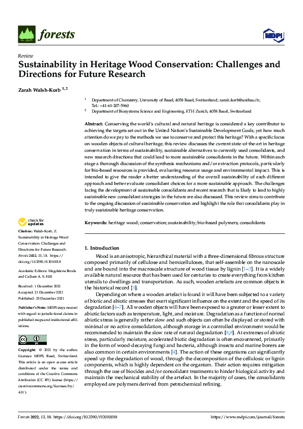 (PDF) Sustainability in Heritage Wood Conservation: Challenges and ...